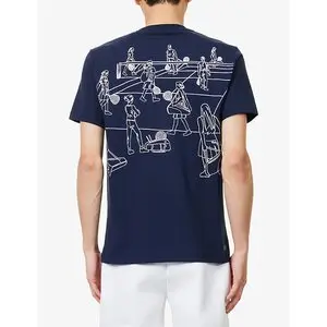 Lacoste Graphic-print Crew-neck Cotton T-shirt