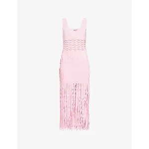 Simkhai Brionne Scalloped Knit Midi Dress