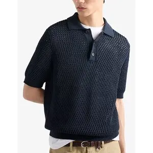 Prada Linen And Cotton Polo Shirt
