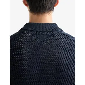 Prada Linen And Cotton Polo Shirt