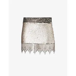 JADED LONDON Leva Sequin Beaded Mini Skirt
