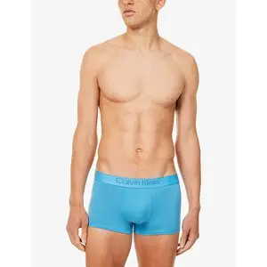 Calvin Klein Branded-waistband Pack Of Three Stretch-jersey Low-rise Trunks