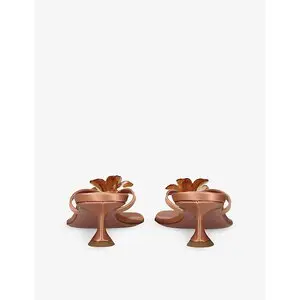 Amina Muaddi Vittoria Thong 45 Leather Heeled Sandals