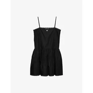 Prada Lace-trim Re-nylon Mini Dress