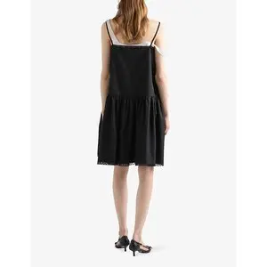 Prada Lace-trim Re-nylon Mini Dress