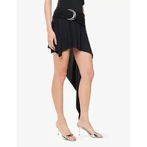 DE LA VALI Asymmetric Jersey Mini Dress