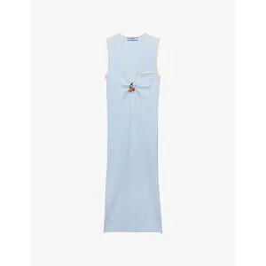 Prada Sleeveless Cotton Bouclé Mini Dress