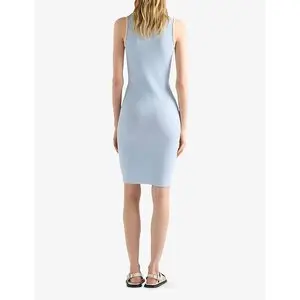 Prada Sleeveless Cotton Bouclé Mini Dress