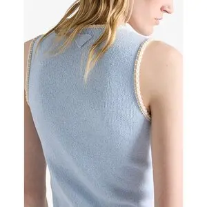 Prada Sleeveless Cotton Bouclé Mini Dress