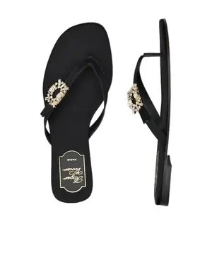 ROGER VIVIER Thong Mules In Satin