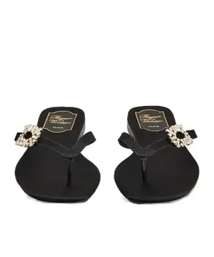 ROGER VIVIER Thong Mules In Satin