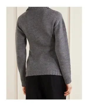JIL SANDER Ribbed-knit Half-zip Turtleneck Sweater