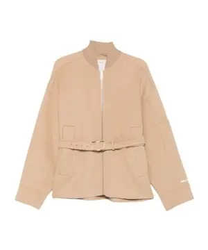 Sportmax Agora Belted Zip-up Jacket - Light Brown