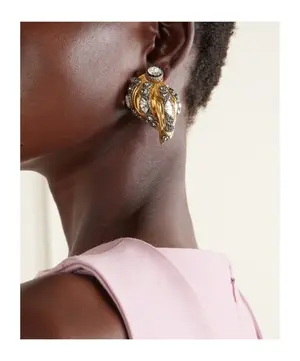 Balenciaga Bloom Crystal-embellished Earrings