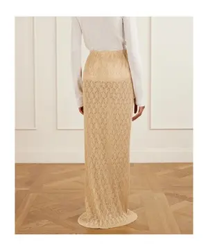 THE ROW Elastic Waist Midi Skirt