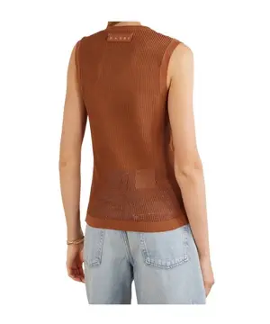 Marni Striped Openwork Crochet Vest