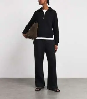 Harrods Cotton Jersey Wide-leg Sweatpants
