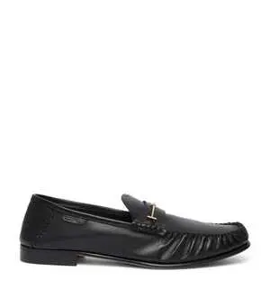 TOM FORD Goatskin T Penny Loafers - Black