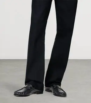 TOM FORD Goatskin T Penny Loafers - Black