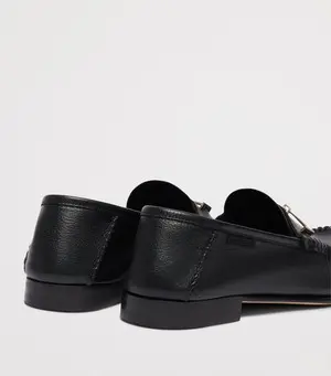 TOM FORD Goatskin T Penny Loafers - Black