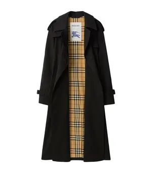 Burberry Long Castleford Trench Coat - Black