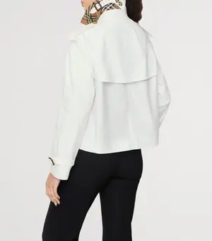 Burberry Cropped Mayfair Trench Jacket