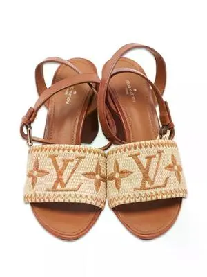 LOUIS VUITTON Siena Ankle Strap Sandals