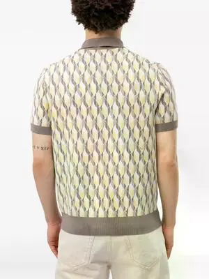 Hugo Geometric-pattern Quarter-zip Polo