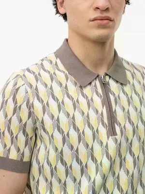 Hugo Geometric-pattern Quarter-zip Polo