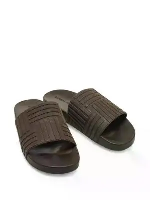 Bottega Veneta Intrecciato-effect Slides