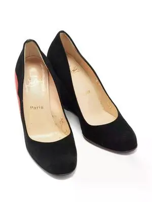 CHRISTIAN LOUBOUTIN Suede Wedge Pumps