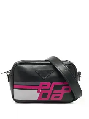 Prada Leather Crossbody Bag With Triangle Logo