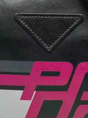 Prada Leather Crossbody Bag With Triangle Logo