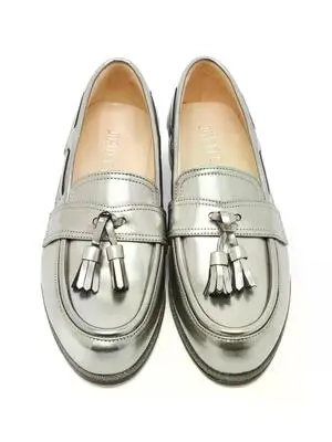 JIMMY CHOO Leather Tassel Loafers