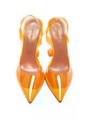 Amina Muaddi Holli Slingback Pumps - White