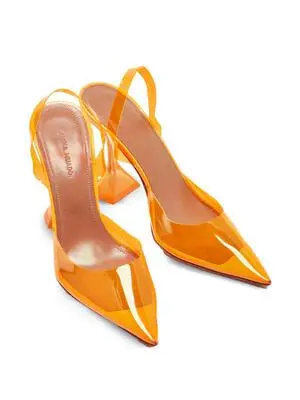 Amina Muaddi Holli Slingback Pumps - White