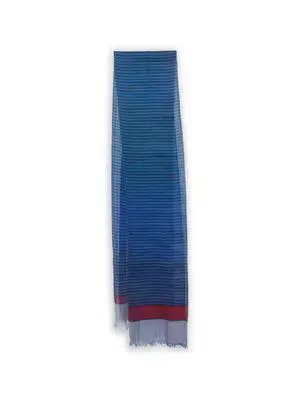 FERRAGAMO Striped Fringed Scarf