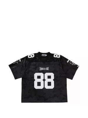 A BATHING APE Camouflage-print Logo-print T-shirt - Black