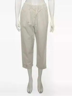 Brunello Cucinelli Cropped Pleated Trousers - Neutrals