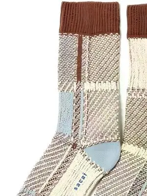 Sacai Patchwork Knit Socks
