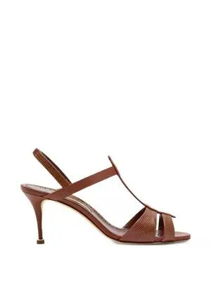 Manolo Blahnik Retauxlo Leather Heeled Sandals