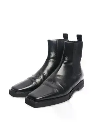 TOTEME Square-toe Ankle Boots - Black