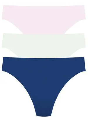Natori Bliss Bare Cotton Thong 3-pack - Red