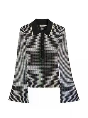 Simkhai Colleen Knitted Polo Top