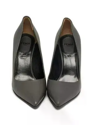 Fendi Calf Leather Pointed Toe Stiletto Pumps