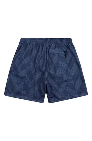 PAPER PLANES Chevron Mesh Drawstring Shorts