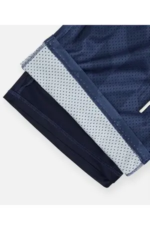 PAPER PLANES Chevron Mesh Drawstring Shorts