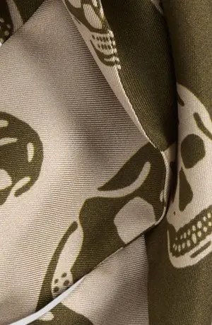 Alexander McQueen Skinny Silk Twill Scarf