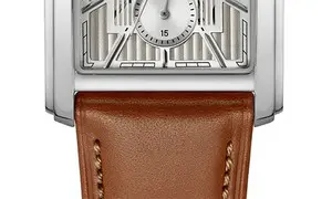 BOSS Principle Dress Multifunction Tank Leather Strap Watch