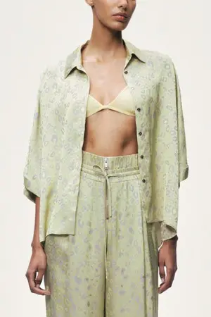 NOCTURNE Leopard Print Shirt